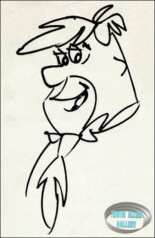 Fred Flintstone drawn by Kevin Burns