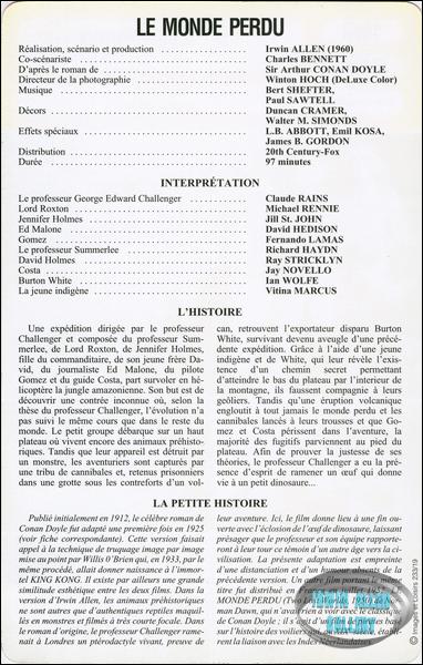 French Lost World Information Card
